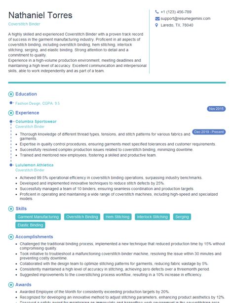 Top 10 Questions For Coverstitch Binder Interview Resumegemini Online Resume Builder