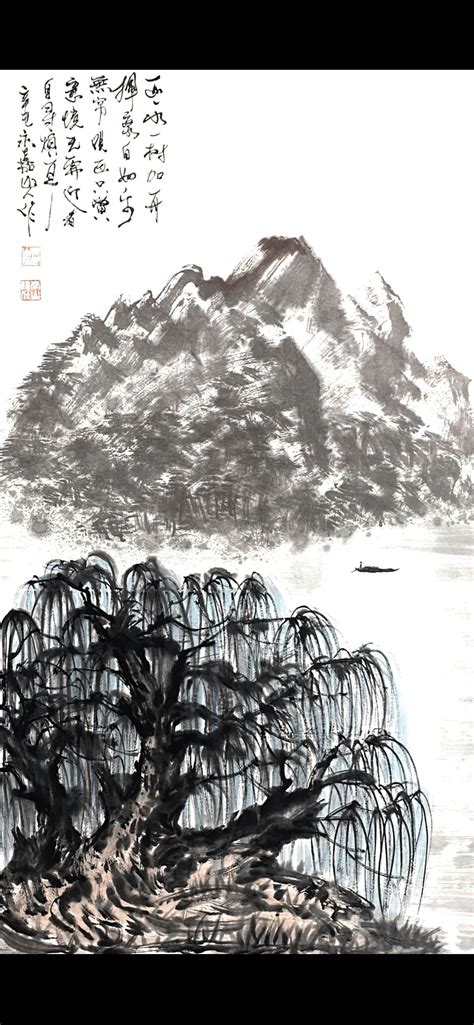 山水画大师朱祖国震撼人心的山水画作品集 中国 著名书画家指墨画大家朱祖国