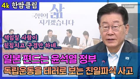 일본 편드는 윤석열 정부 독립운동을 테러로 보는 친일파식 사고와 다를 바 없어 Youtube