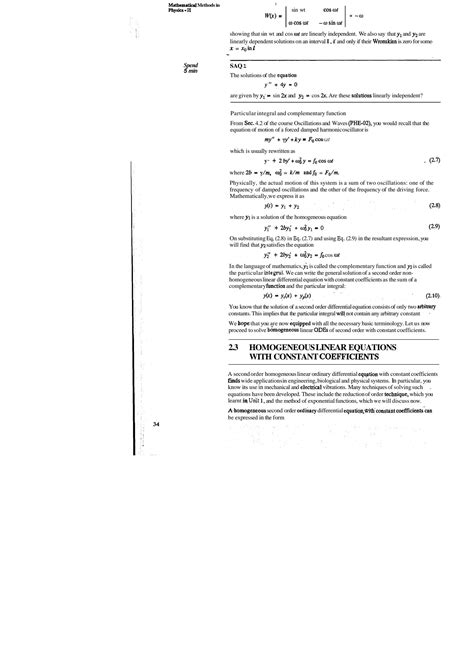 Solution Differential Equations Constant Coefficients Studypool