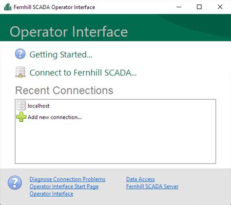 Fernhill Scada Operator Interface Start Page