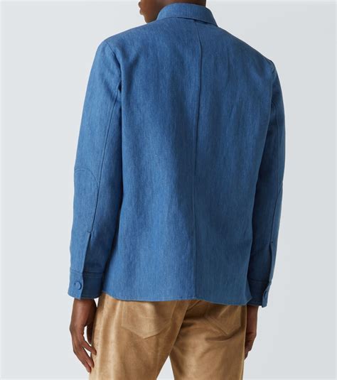 Hemdjacke Aus Denim In Blau Gabriela Hearst Mytheresa