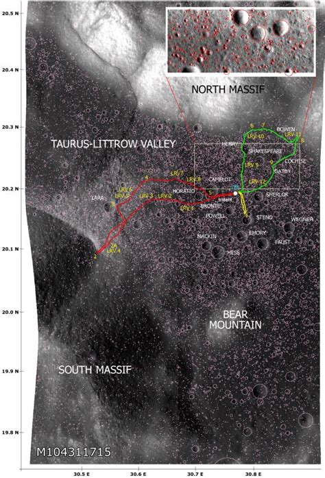 rb crater annotations superimposed apollo 17 landing site and
