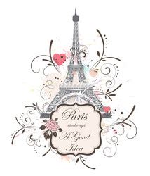 Stylized Eiffel Tower Royalty Free Vector Image