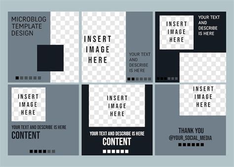 Premium Vector Microblog Template Design