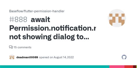 Await Permission Notification Request Not Showing Dialog To Grant Notification Permission On