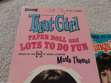 Original That Girl Marlo Thomas Paper Doll Box Cut And Partial Saalfield