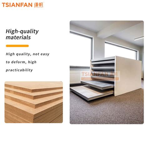 Tile Board Drawer Display Cabinet Push And Pull Display Cases