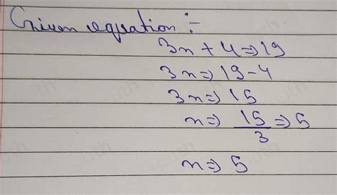 Solved Solv 1 3n 4 19 Math