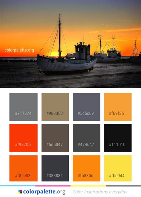 Sunset Sky Sea Color Palette
