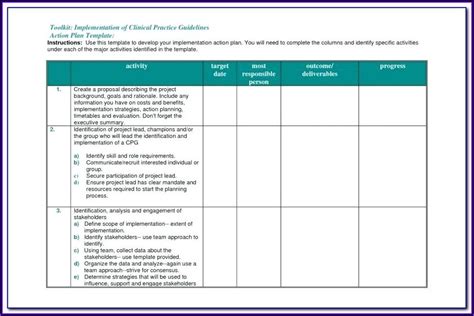 Project Management Action Plan Template Excel Template Resume Examples WjYD Gv VK