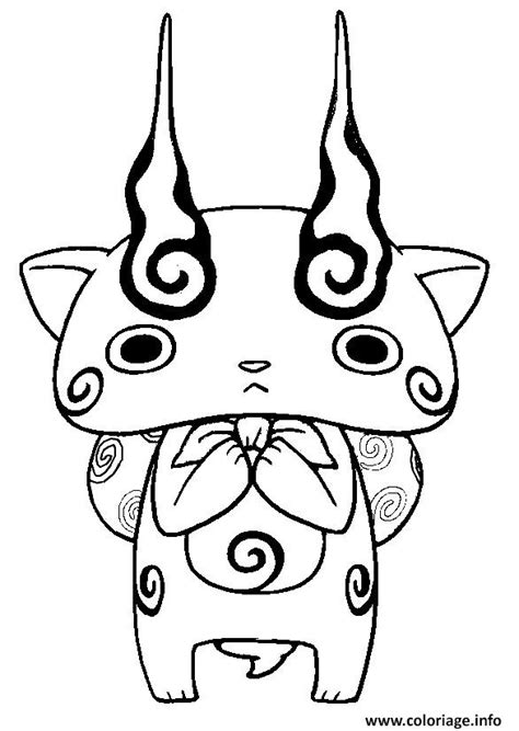 Coloriage Yo Kai Watch 2 Komasan Dessin Yokai Watch à Imprimer