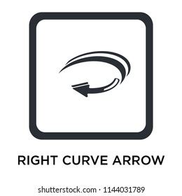 Right Curve Arrow Icon Vector Isolated Stock Vector Royalty Free Shutterstock