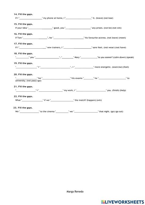 Third Conditional Online Exercise For English Live Worksheets
