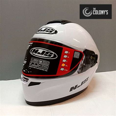promo helm njs zx1 solid black doff double visor fullface njs zx 1