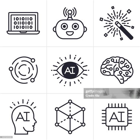 Artificial Intelligence Ai Icons And Symbols High Res Vector Graphic