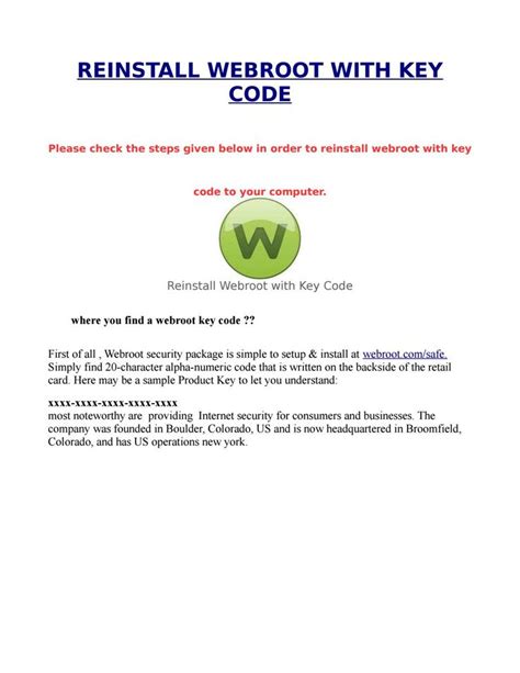 Reinstall Webroot With Key Code Coding Key Pie Chart