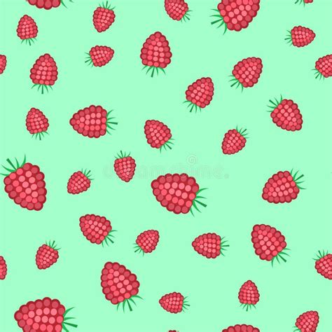 Seamless Pattern From Raspberry Stock Vector Illustration Of Pattern
