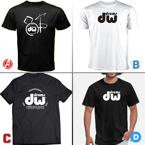T Shirt DW Drum Music Instrument Logo Shopee Philippines