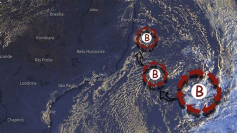 Previsão Do Tempo Ciclone Enfraquece Na Costa Do Sudeste Do Brasil