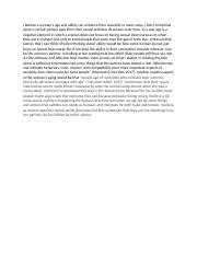 Module 6 Discussion Docx I Believe A Woman S Age And Ability Can Enhance Their Sexuality In