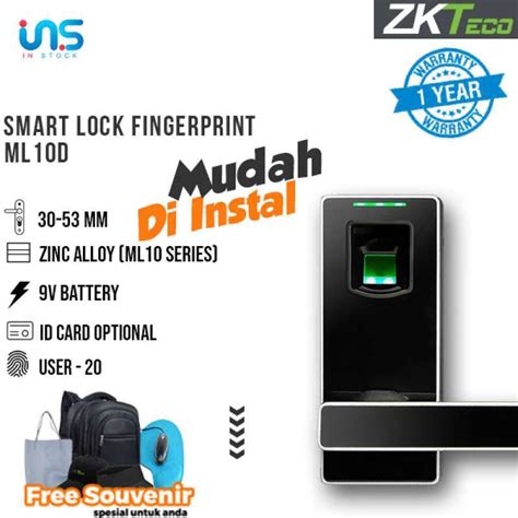 Jual Handle Pintu Rumah Digital ZKTECO ML10D Bisa Sidik Jari Smart