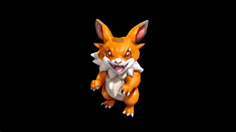 An Animated Scene Featuring A Fierce Fox Like C Download Free 3d Model By Klrxyz [026269a