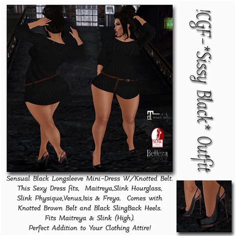 Second Life Marketplace Cgf Sissy Black Outfit