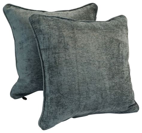 18 Double Corded Jacquard Chenille Square Throw Pillows Set Of 2