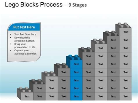 PowerPoint Template Chart Lego Blocks Ppt Theme
