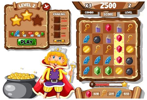 Premium Vector A Game Background Template With Elements