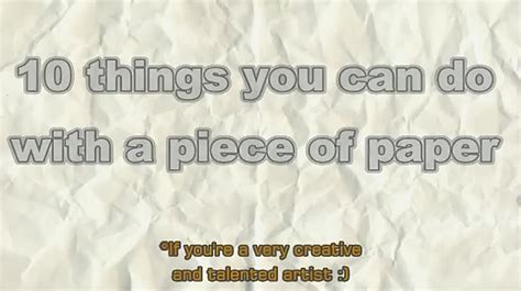 10 вещей которые можно сделать из листа бумаги — Видео от Марины Светловой ВКонтакте