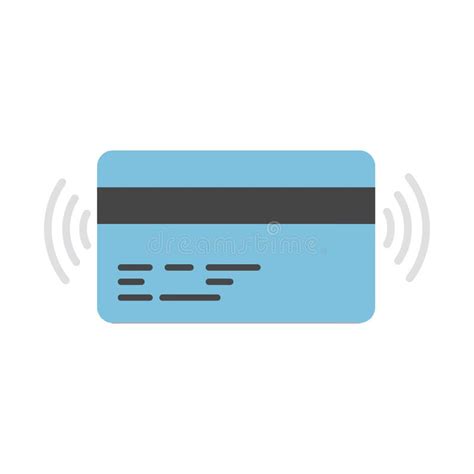 Contactless Payment Card With Wireless Signal Illustration For Digital Transactions Stock Vector