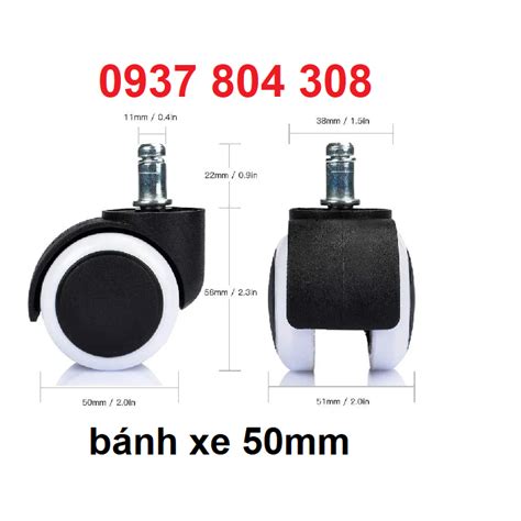 Bánh Xe Ghế Xoay Văn Phòng 50mm Bánh Xe Gaming Bánh Xe Phù Hợp Nhiều