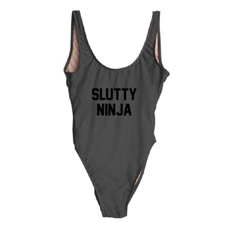 Ravesuits Slutty Ninja One Piece Halloween Swimsuit Ravesuits