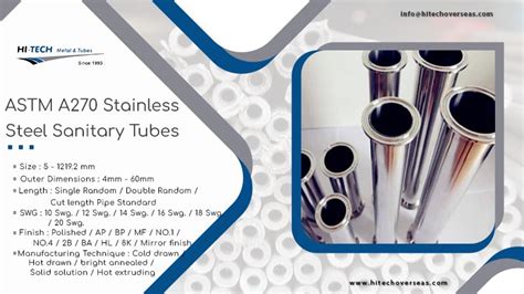 Astm A270 Stainless Steel Sanitary Tubes Asme Sa270 Polished Tubing