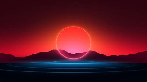 Premium Ai Image Synthwave Background