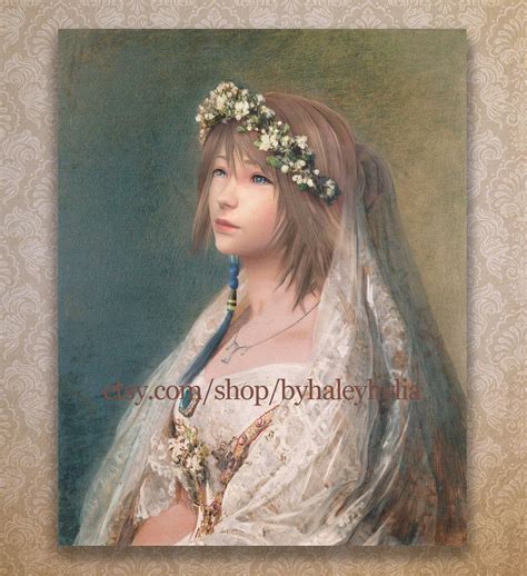 Yuna Ffx Classical Portrait Art Print Etsy