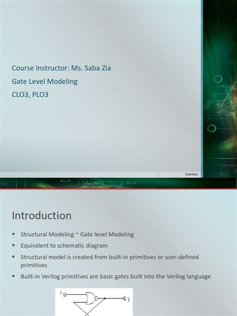 gate level modeling pdf