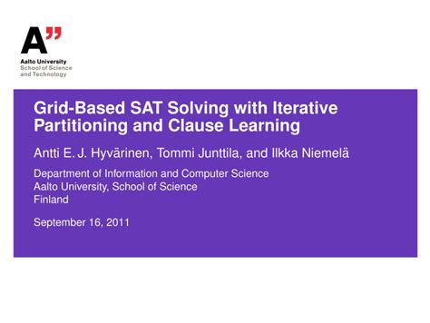 Pdf Grid Based Sat Solving With Iterative Partitioning And Clause