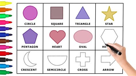 Learn Shapes And Colors Circle Square Triangle Star YouTube