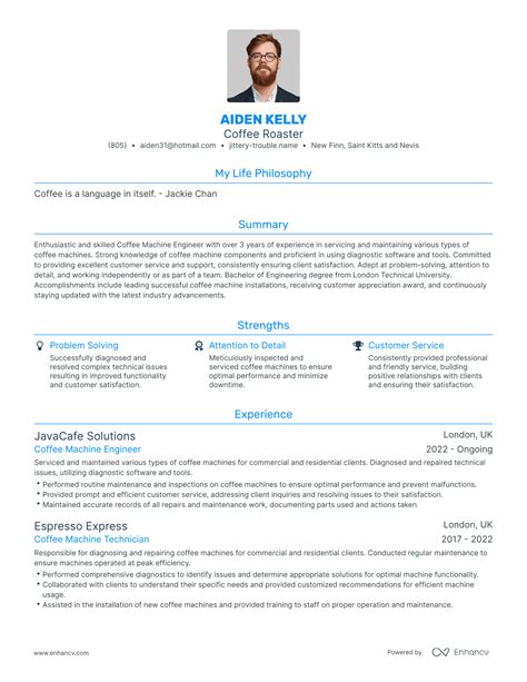 3 Successful Coffee Roaster Resume Examples And Writing Tips For 2024