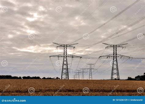 Electricity Pylon Pole Stock Image Image Of Electrical 161636129
