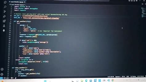 Video Tina Bhatnagar On Linkedin Python Weatherapp Openweathermap