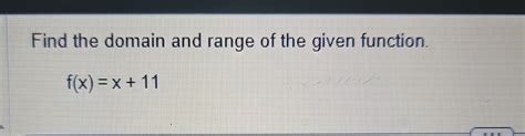 Solved Find The Domain And Range Of The Given Chegg