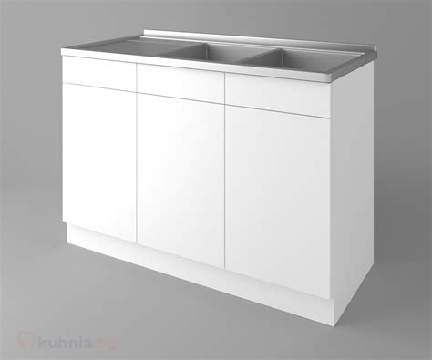 Долен кухненски шкаф с двукоритна мивка Нарцис Kuhnia Bg