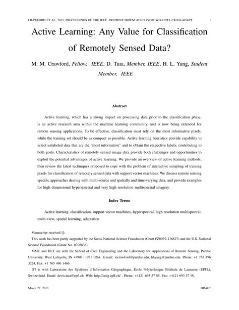 pdf active learning any value for classification of remotely sensed