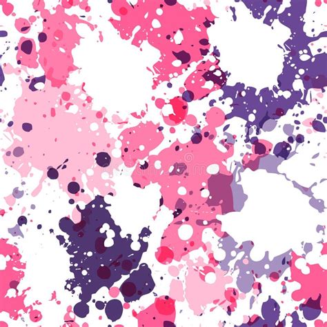 Seamless Pattern With Paint Blobs Stock Vector Illustration Of White