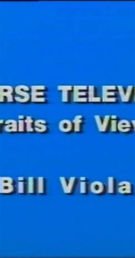 Reverse Television Portraits Of Viewers Compilation Tape Video 1984