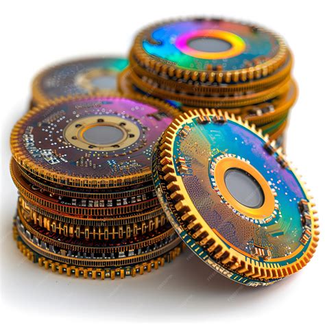 Silicon Wafers With Microchips Used In Electronics For The Fabrication Of Integrated Circuits